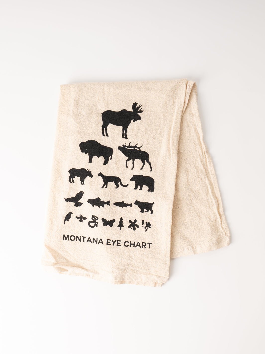 Montana Eye Chart Dishtowel - Heyday Bozeman