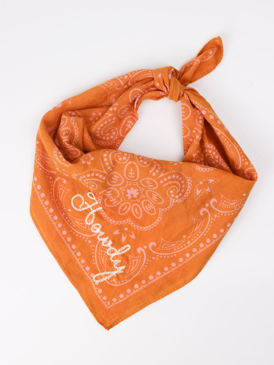 Orange Howdy Bandana - Heyday Bozeman