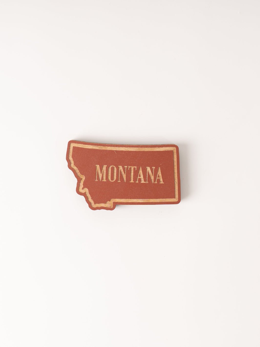 Rust Montana Wood Magnet - Heyday Bozeman