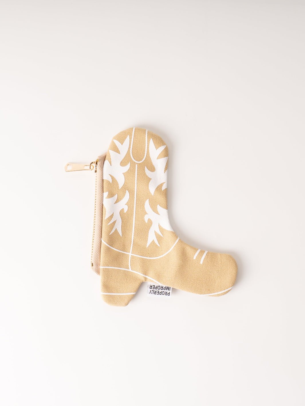 Tan Cowgirl Boot Pouch - Heyday Bozeman